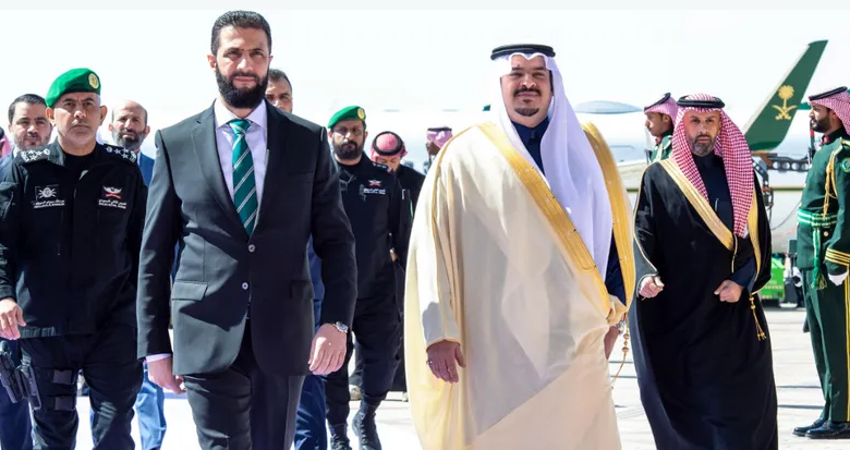 Syrian Leader Al-Sharaa Lands in Saudi Arabia on First Foreign Trip ...