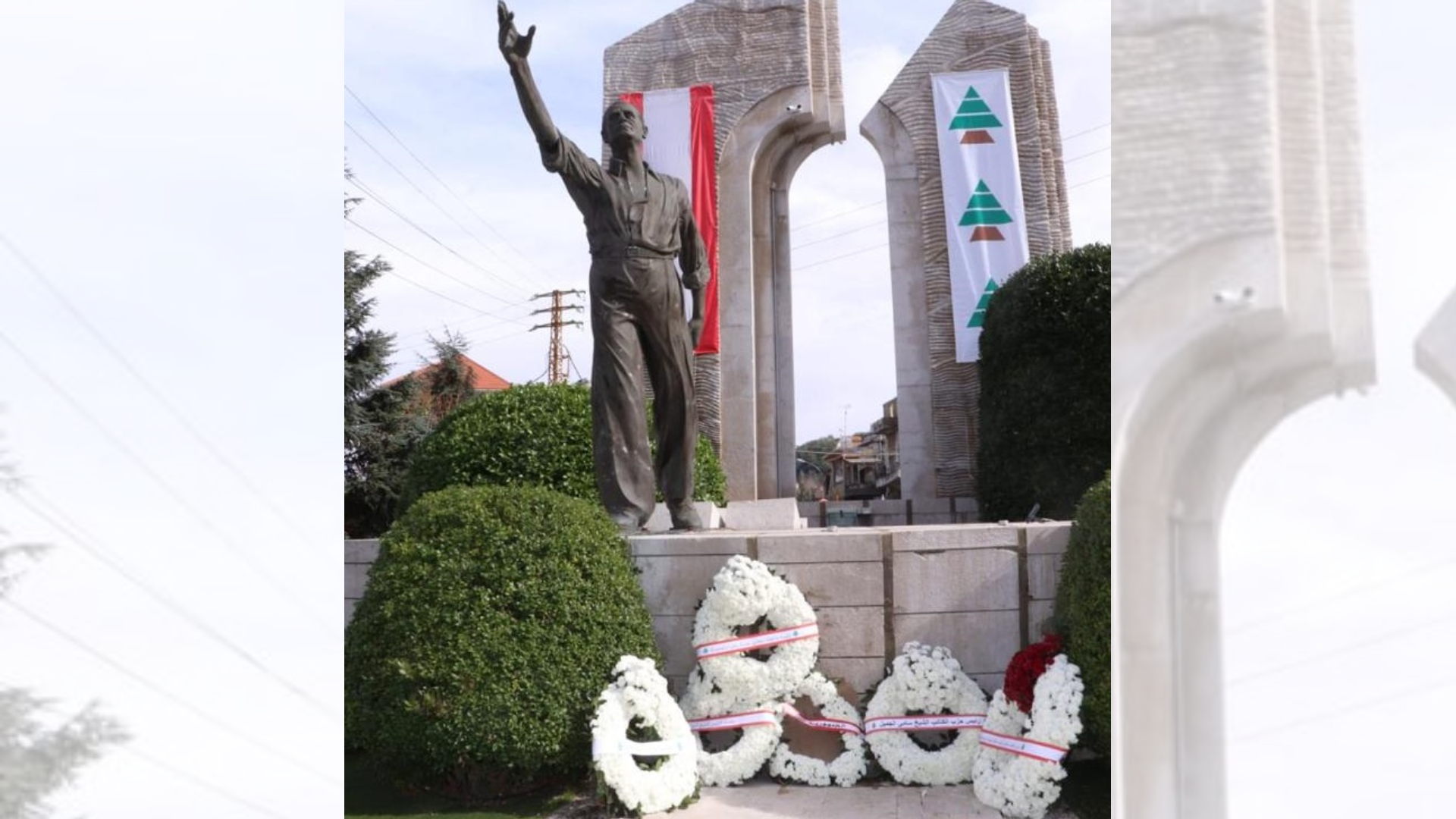 Boujikian Lays Wreath on Pierre Gemayel Statue Marking 79th ...