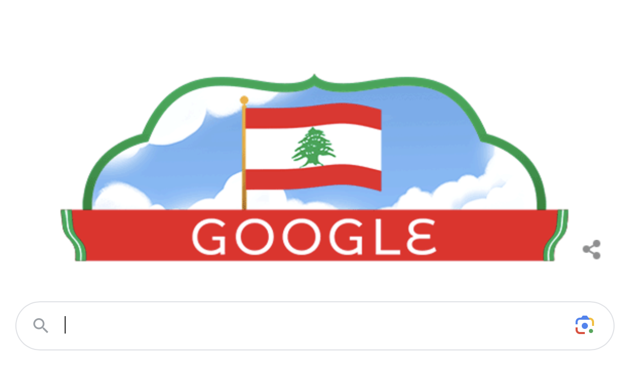 "Google" Celebrates Lebanon's Independence | Kataeb