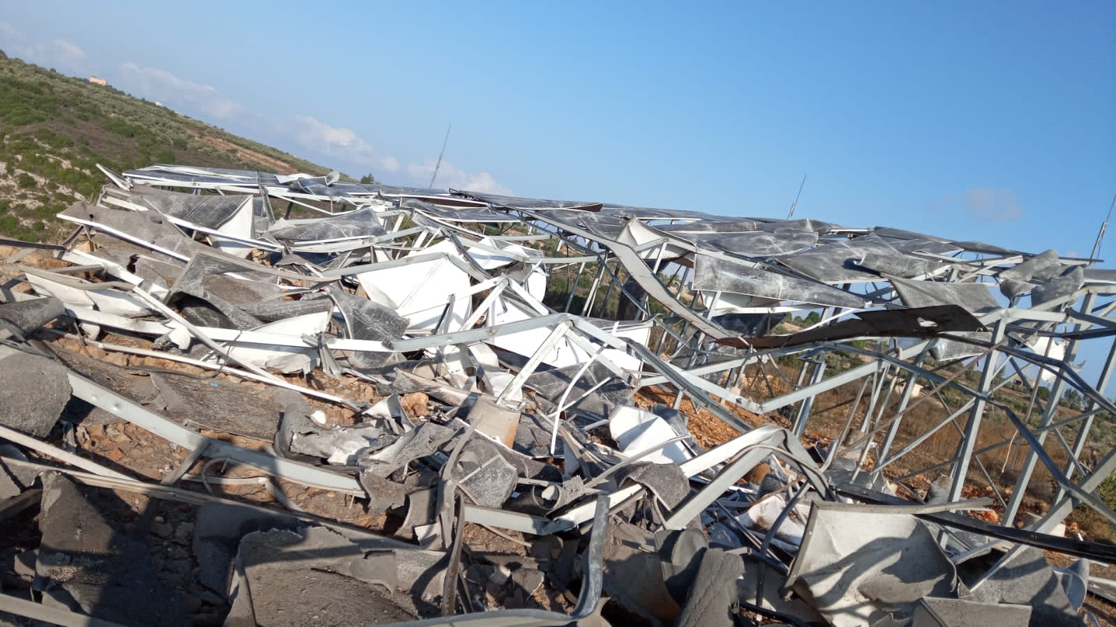 Israeli Warplane Destroys Solar Energy Project in Tair Harfa | Kataeb