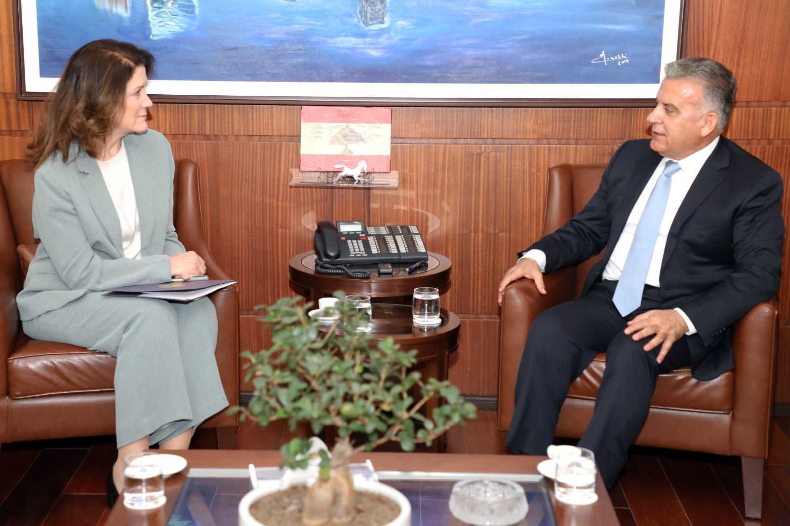 Major General Abbas Ibrahim Meets with US Ambassador to Lebanon | Kataeb