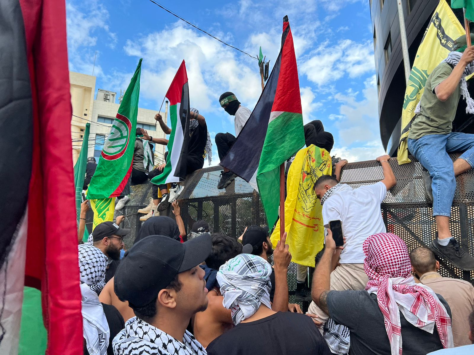 Escalating Protests Near US Embassy in Awkar Amidst Gaza Hospital ...